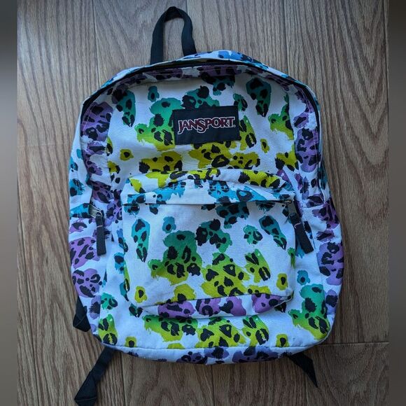 Jansport | Other | Jansport Superbreak Backpack Multicolor Animal Print ...